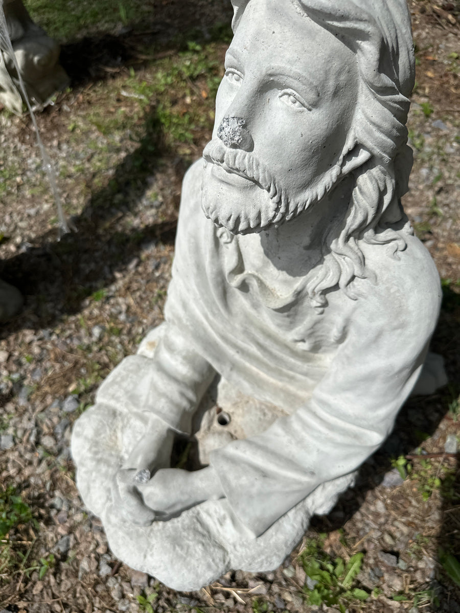 Concrete Jesus Praying Water Feature Statue – Craze Furniture and Antiques