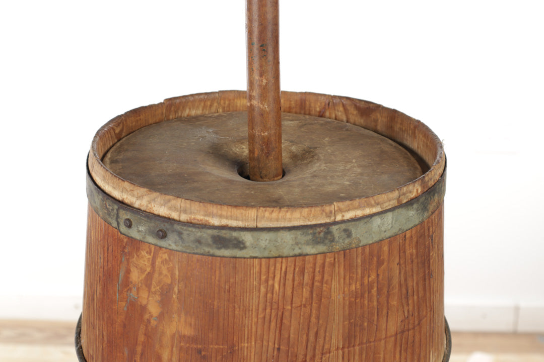 Antique Wooden Butter Churn Barrel Style with Dasher 41 Inch Farmhouse ...