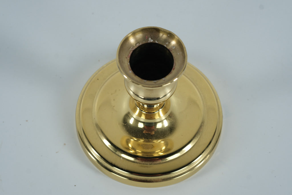 Baldwin Brass Candlestick – 3" Vintage Solid Brass Taper Holder – Clas ...