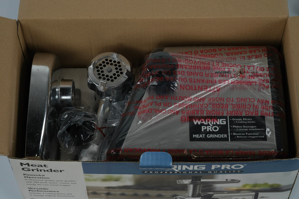Waring Pro MG100A Electric Meat Grinder – 500W, Stainless Steel, Sausa ...