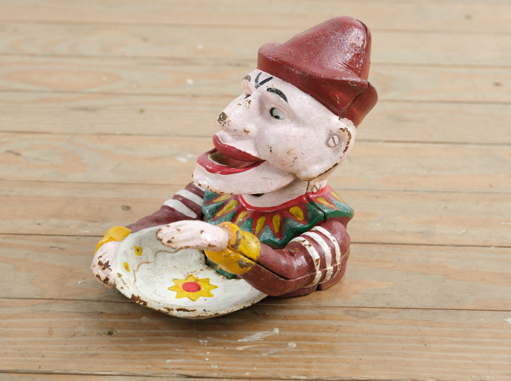 Antique Jolly Jester Cast Iron Mechanical Bank Jester Clown Humpty Dum ...