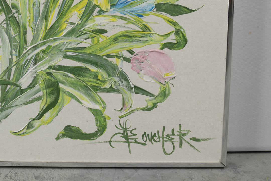 Large Floral Painting by J. Allen Boucher Acrylic on Canvas 48 x 36 ...
