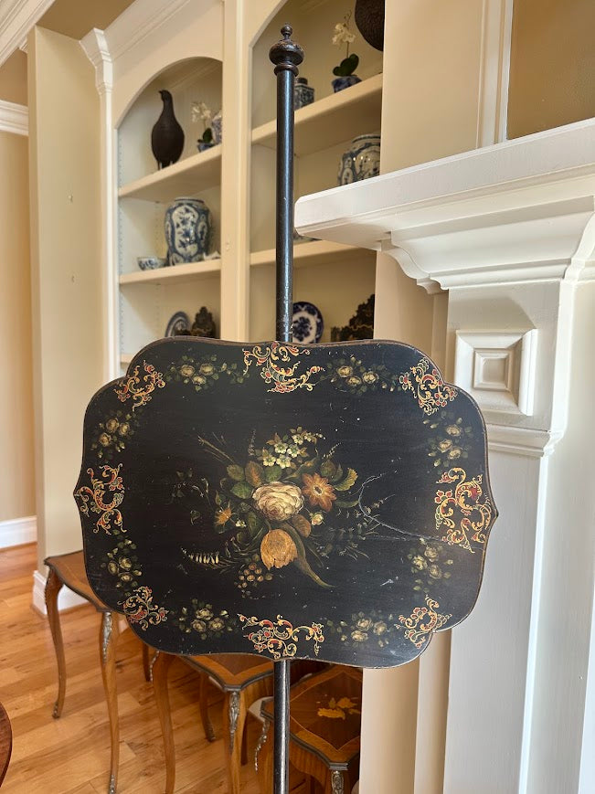 Antique Hand-Painted Pole Fireplace Screens – Pair (Online Exclusive ...