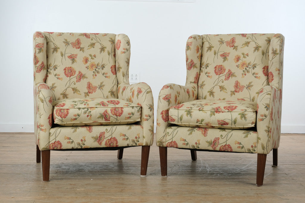 Pair of Joe Ruggiero Collection Wingback Chairs – Craze Furniture and ...