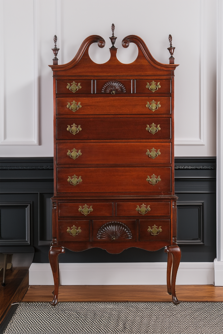Mahogany Philadelphia Style Tall Boy Dresser Craze Furniture and Antiques