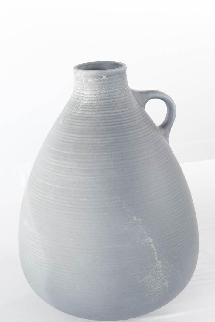 Pair of Gray Ceramic Jugs - Made in Portugal – Craze Furniture and Antiques