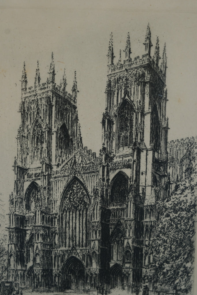 Edward J Cherry York Minster West Front Signed Artists Proof Original ...